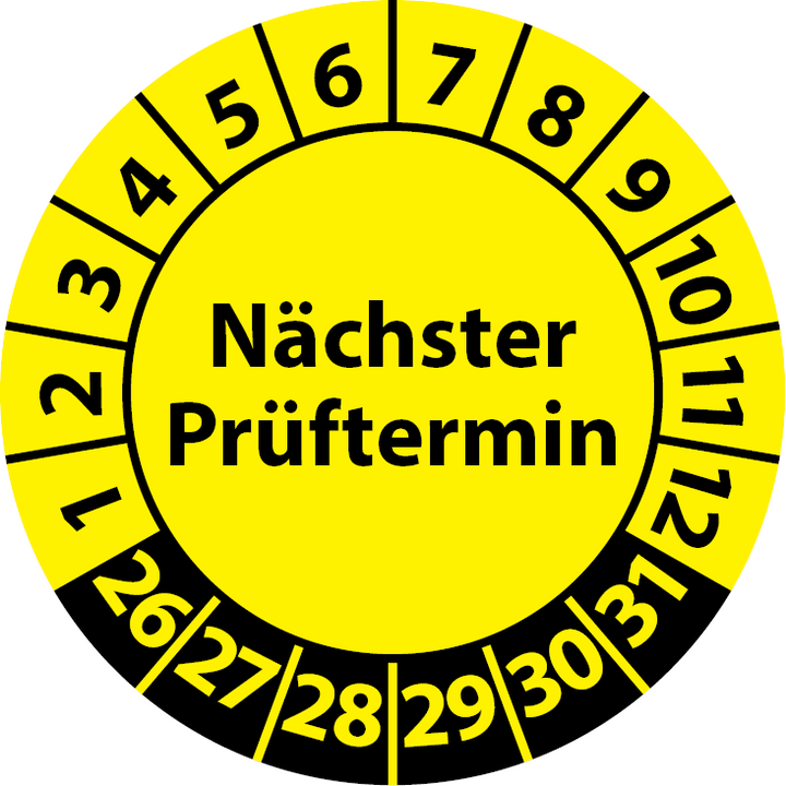 Prüfplaketten & Prüfaufkleber 2025 kaufen - mit Logo & Wunschtext ️ ...